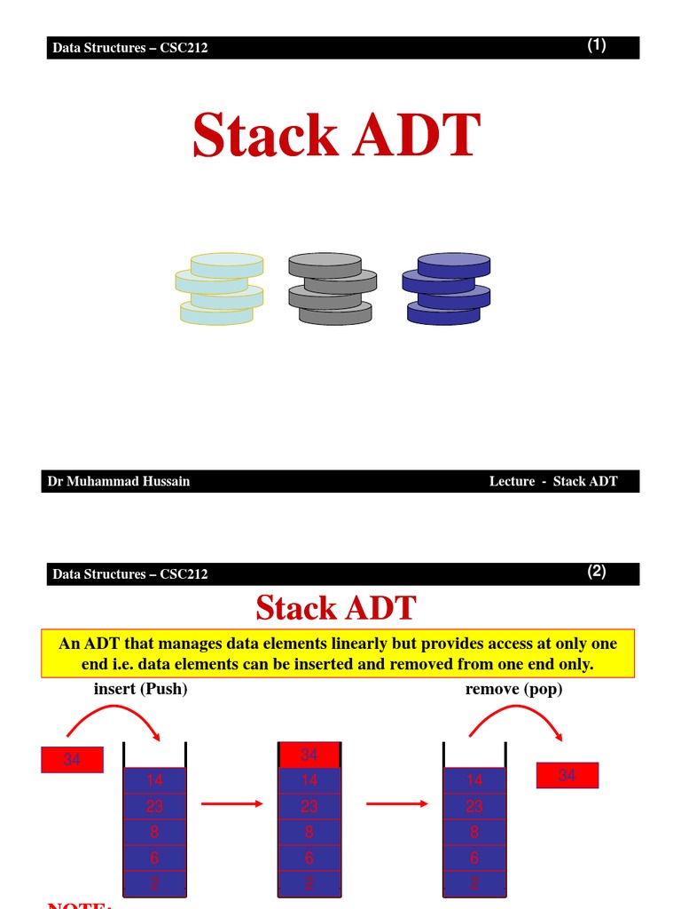 Lecture - Stack ADT PDF | PDF | Boolean Data Type | Data Lecture - Stack ADT PDF | PDF | Boolean Data Type | Data
