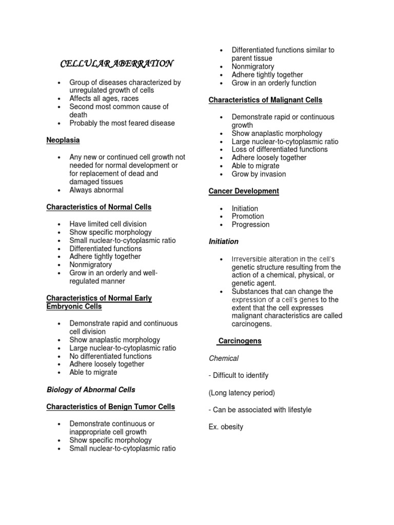Cellular Aberration | PDF | Radiation Therapy | Cancer Cellular Aberration | PDF | Radiation Therapy | Cancer