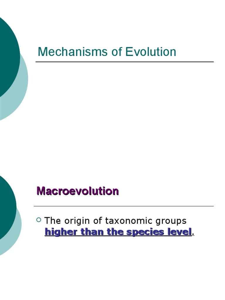 Five Mechanisms of Microevolution | PDF | Natural Selection | Evolution
