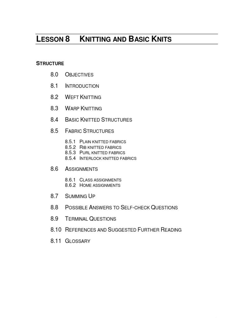 Knitting | PDF | Knitting | Textiles