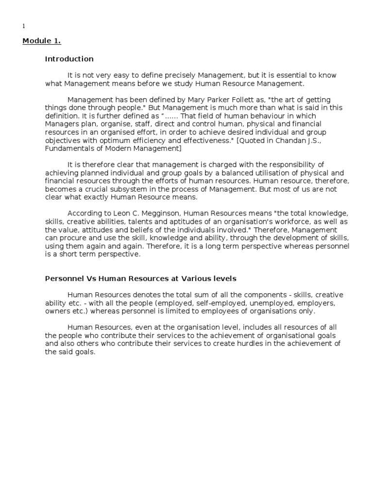 Full HRM Notes | PDF | Employment | Human Resource Management