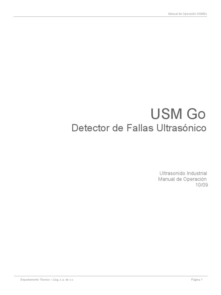 Manual De Operación Usmgo Pdf