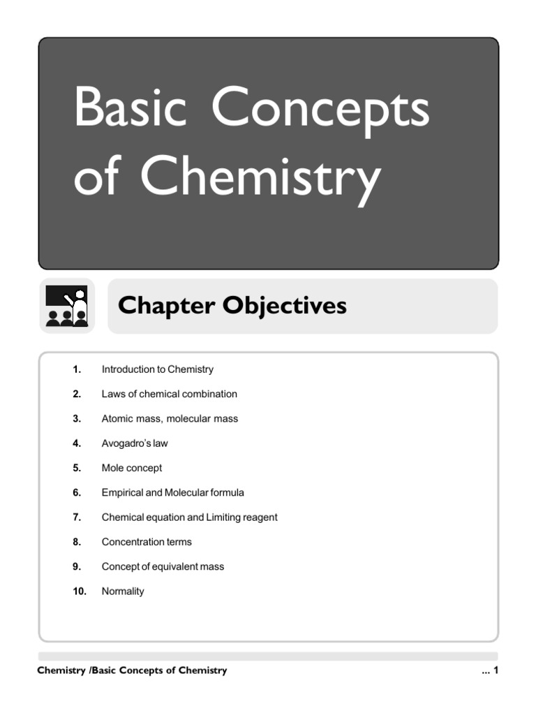 Basic Concept of Chemistry (1-24) | PDF | Mole (Unit) | Molecules