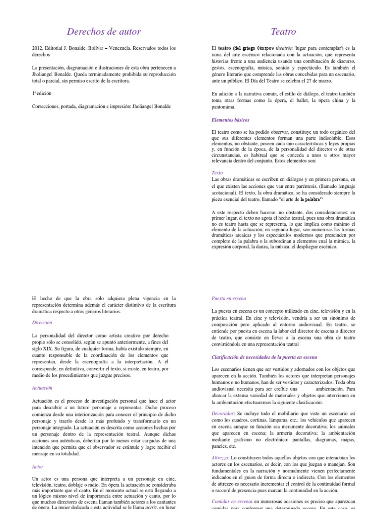 Libro De Teatro 2 Pdf Teatro Las Artes Escénicas