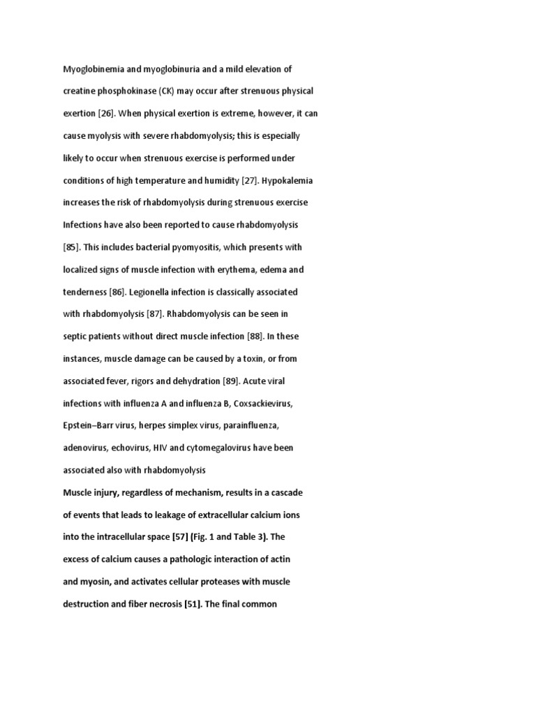 Rhabdomyolysis: Causes, Diagnosis, and Treatment | PDF | Kidney ...