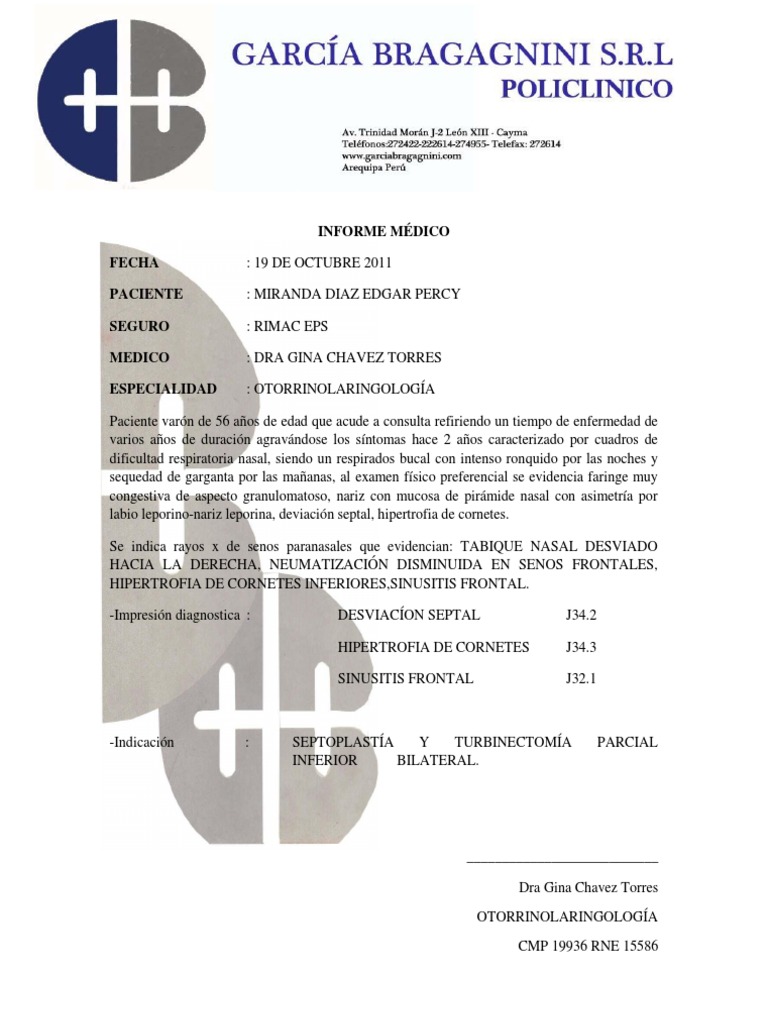 Informe Médico | PDF