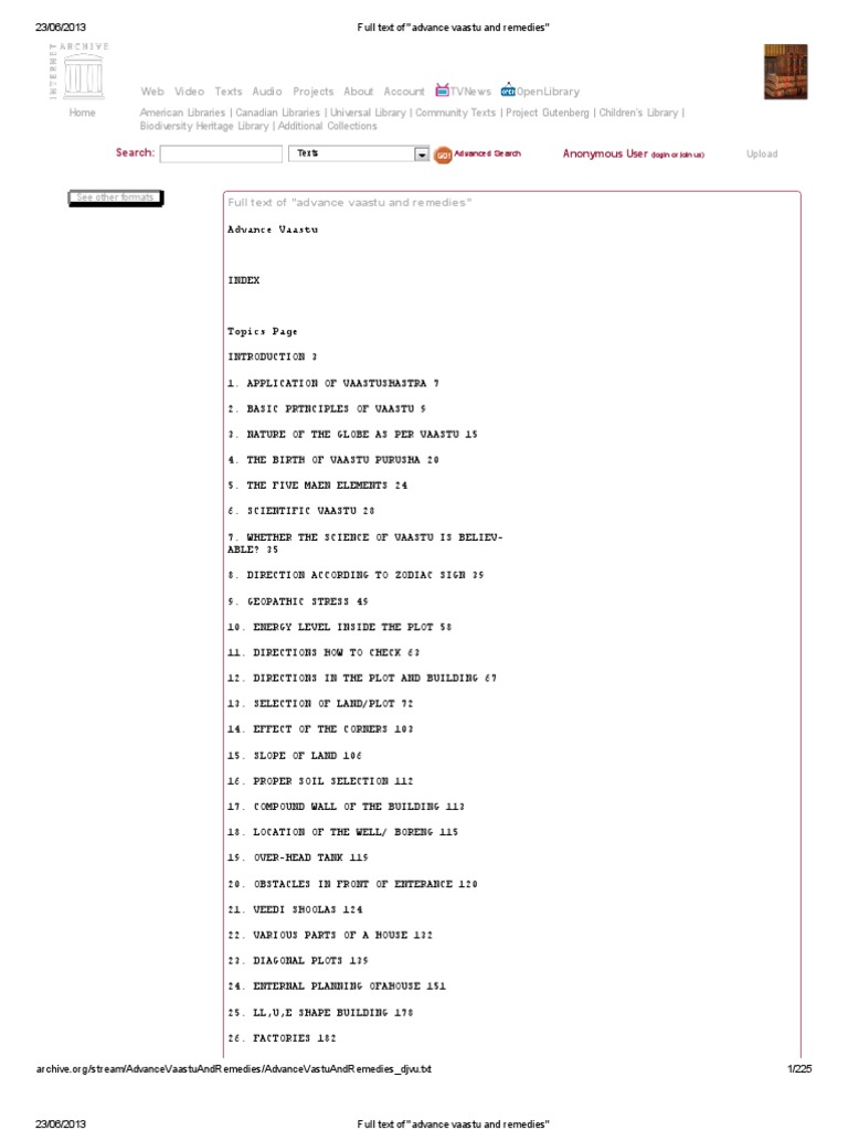 Full Text of - Advance Vaastu and Remedies | PDF