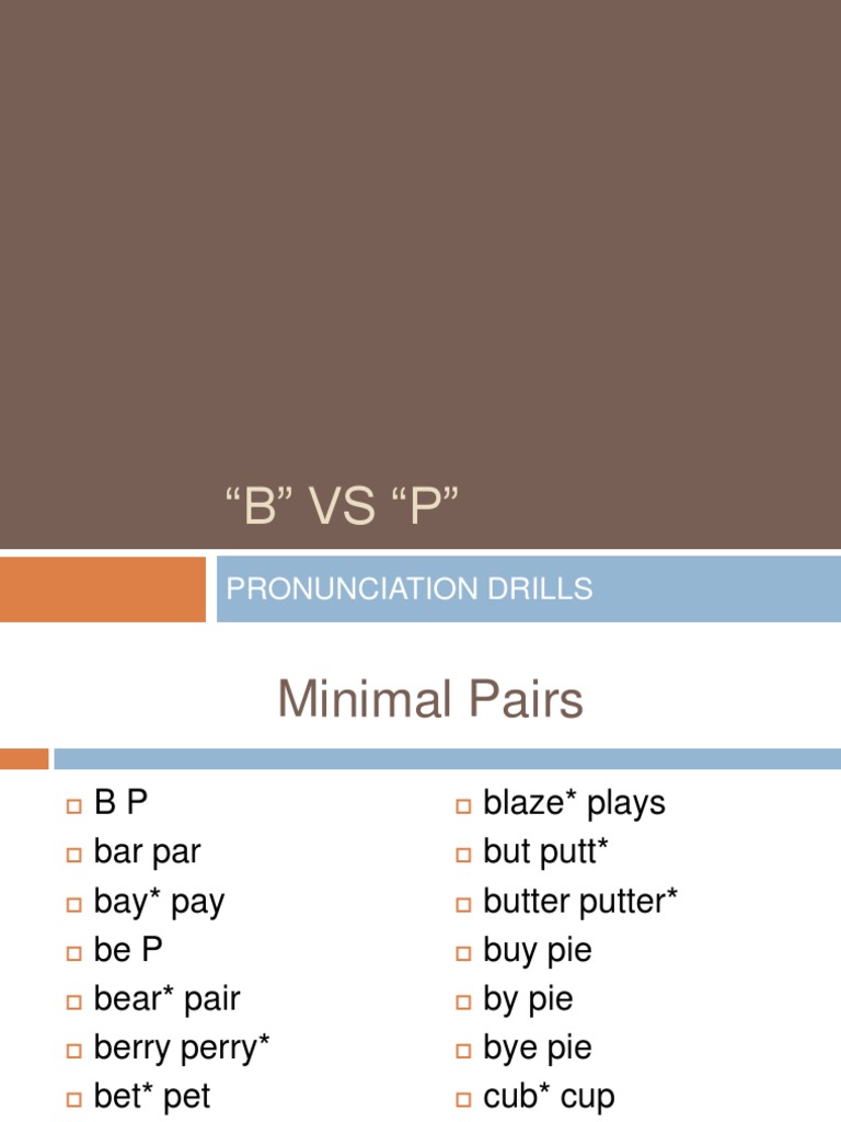 B Vs P Sound | PDF | Art