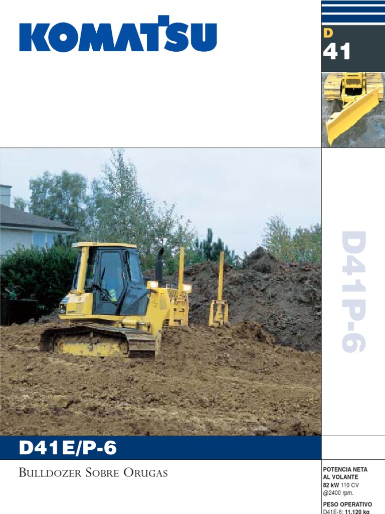 Bulldozer D41 Komatsu | PDF | Transmisión (Mecánica) | Embrague