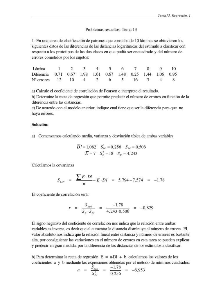 Ejercicios de Covarianza | PDF