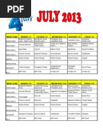 Pick Up Chart Breakfast | PDF