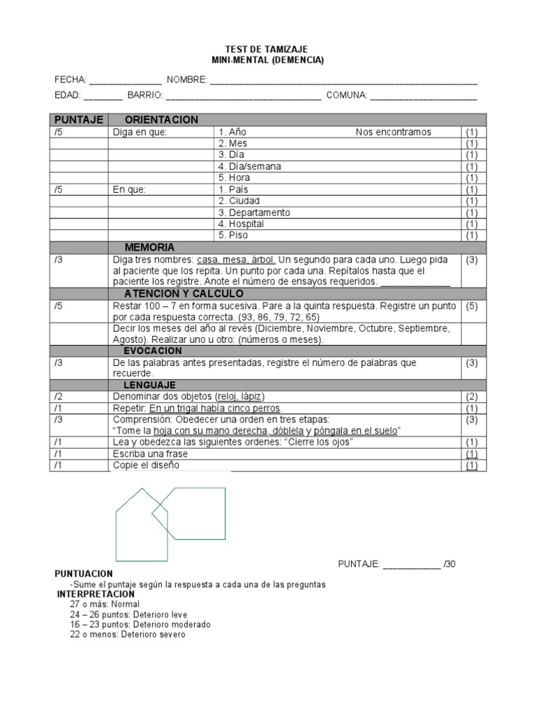 Pruebas Tamizaje APS Mental | PDF | Depresión (estado de ánimo) | Suicidio