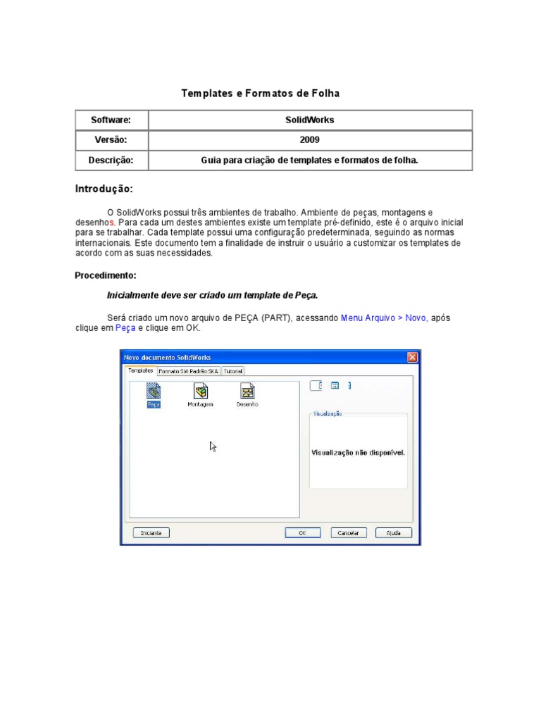 Criação de Templates e Formatos de Folhas | PDF