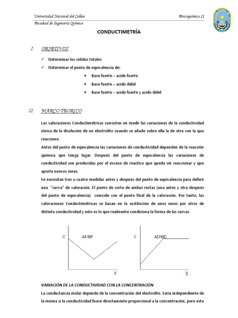 Conductimetría y Valoraciones Iónicas | PDF | Valoración | Química