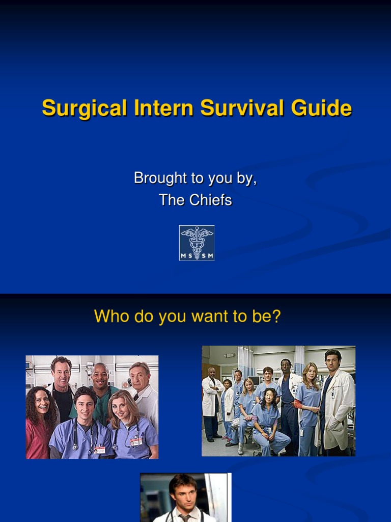 Surgical Intern Survival Guide | PDF | Intravenous Therapy | Clinical ...