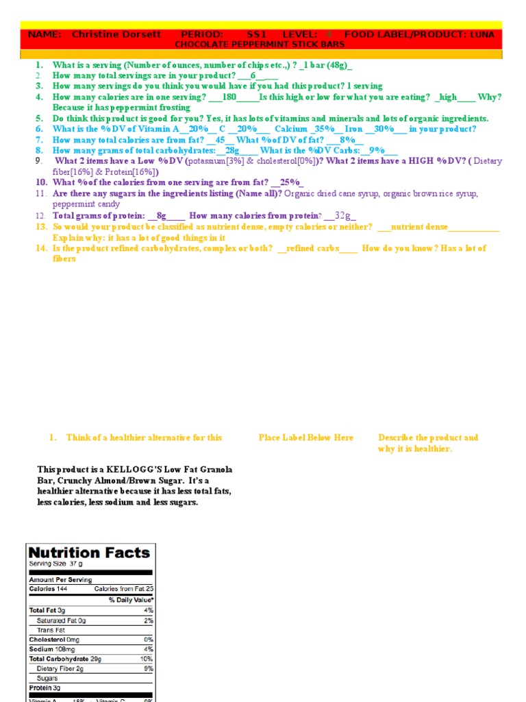 Understanding Food Label Calories | PDF | Lifestyle