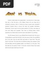 Comparison of Holes The Book and Holes The Film | PDF