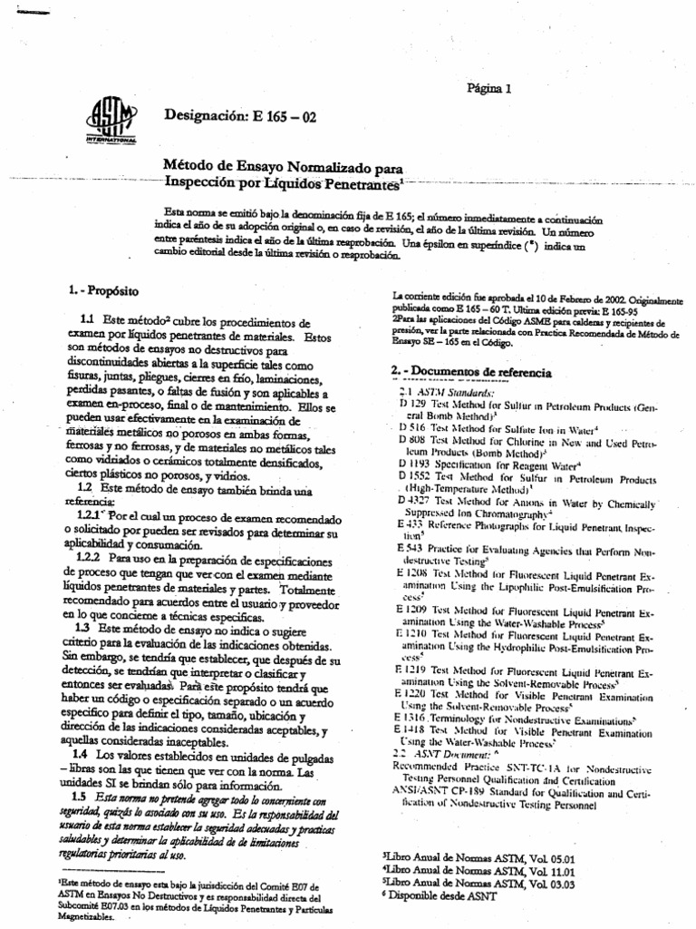 ASTM E165 02 - Español | PDF