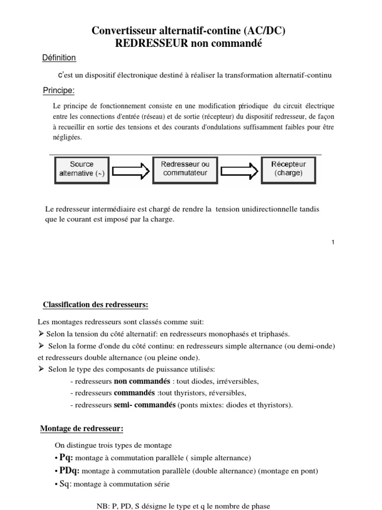 Redresseur | PDF | Redresseur | Électrotechnique