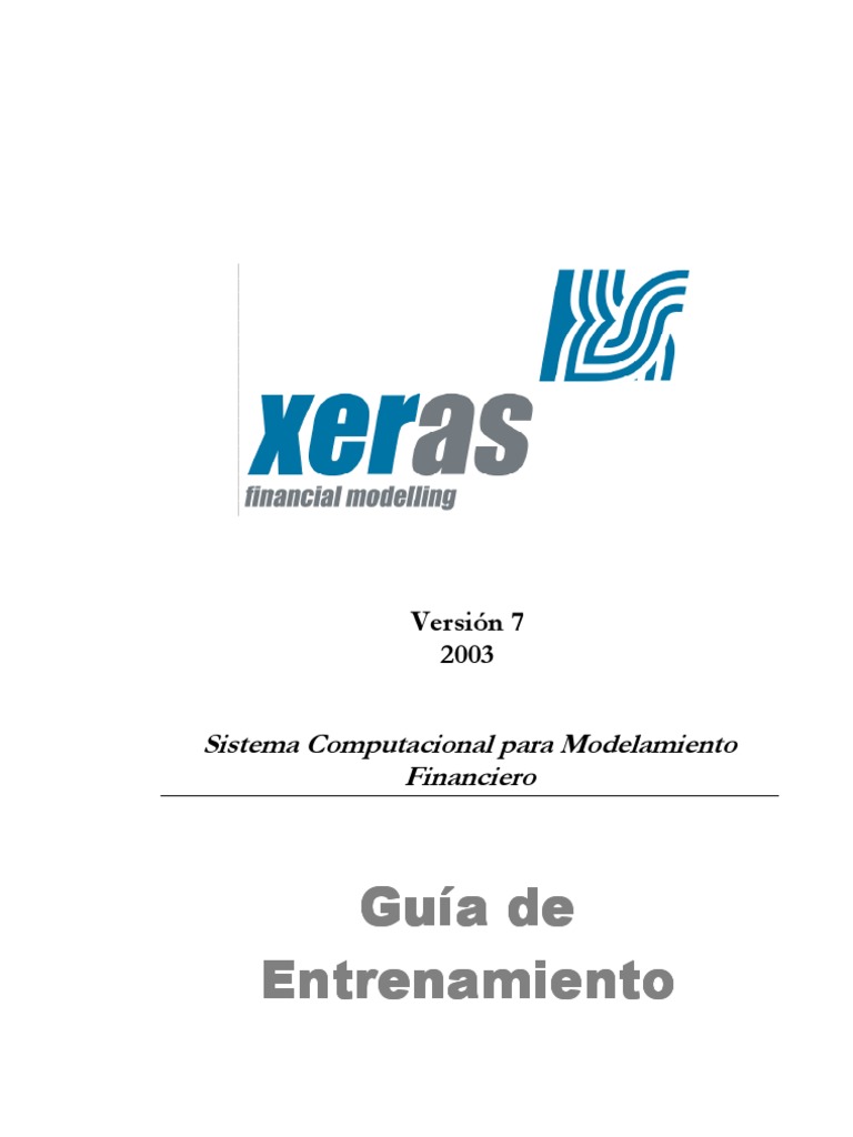 XERAS 7 Training Guide Spanish PDF | PDF | Hoja de cálculo | Tabla (base de datos)