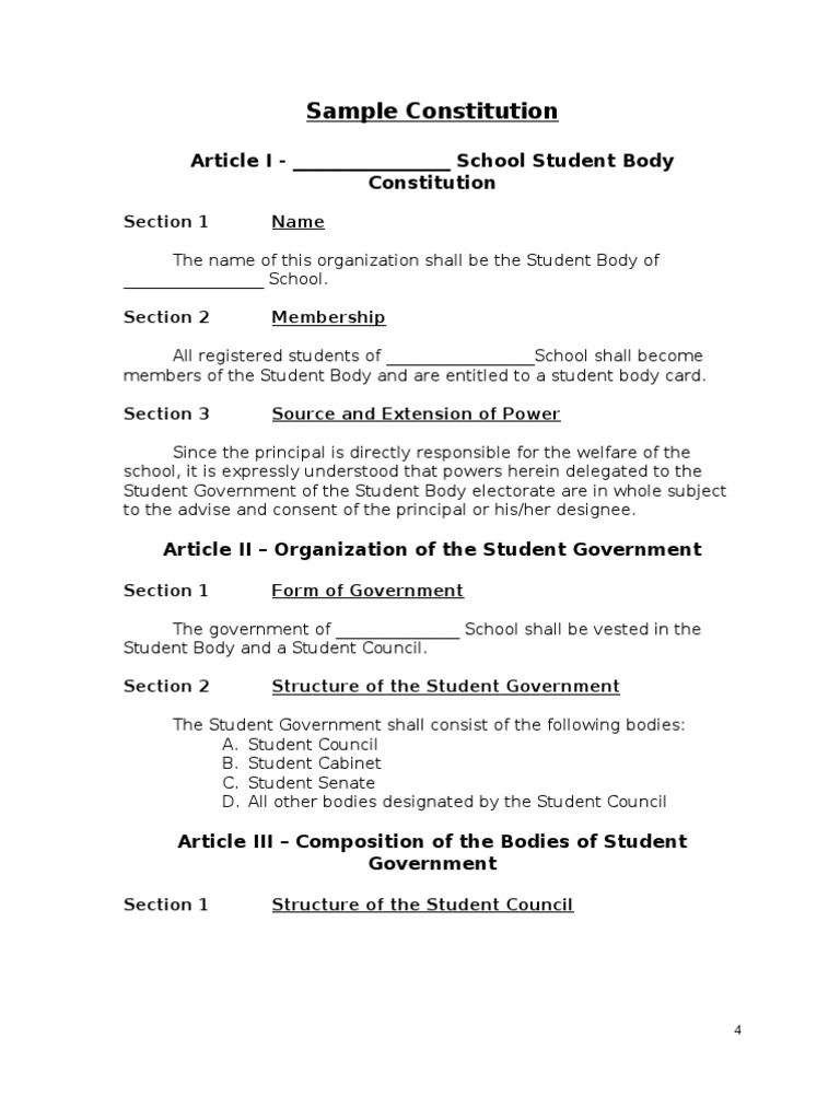 Sample Constitution | Elections | United States Senate