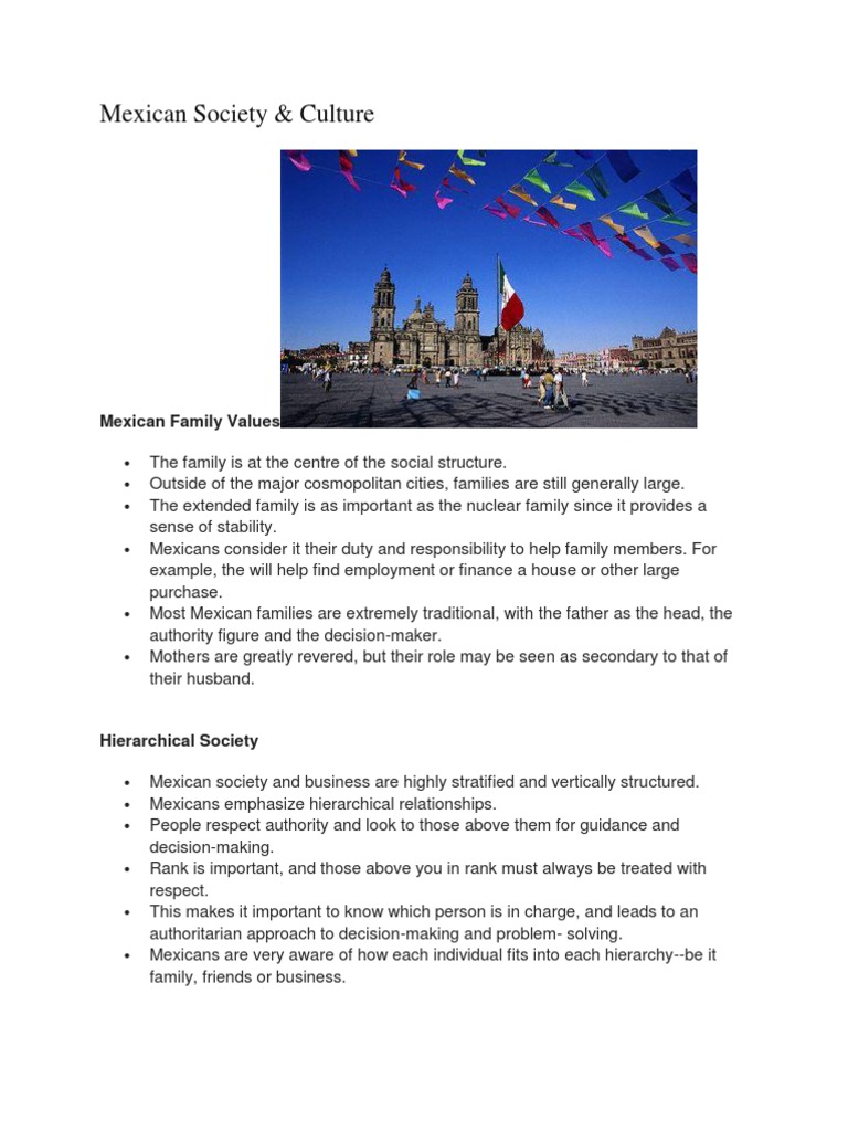 A Comprehensive Guide to Mexican Society, Culture, Family Values ...