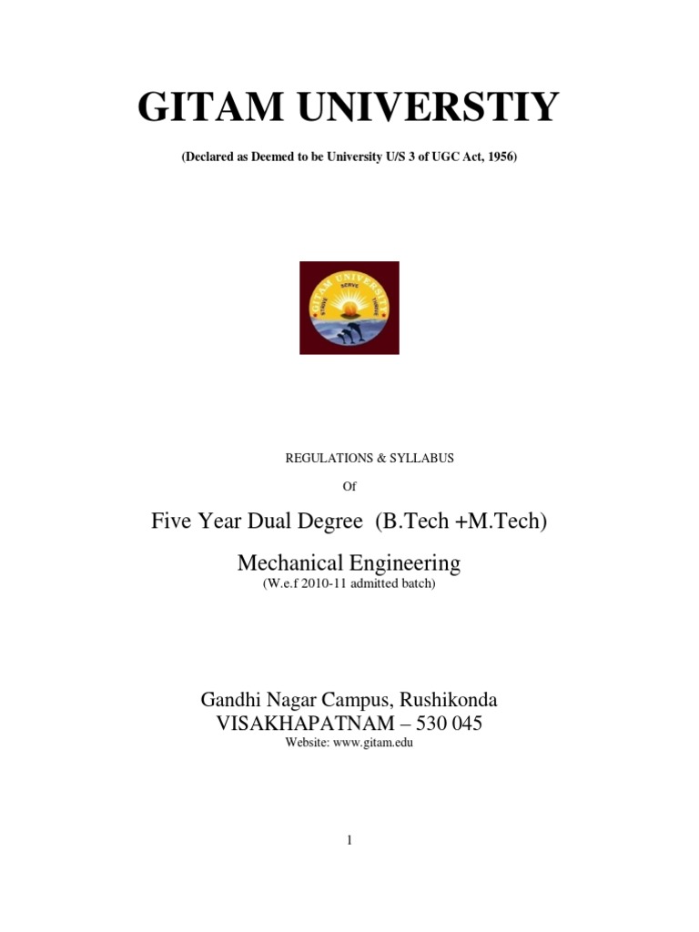 5 Year-Integrated Dual Degree (B.tech M.tech) | PDF | Compressible Flow | Welding