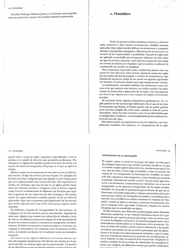 Outsiders - Howard Becker | PDF