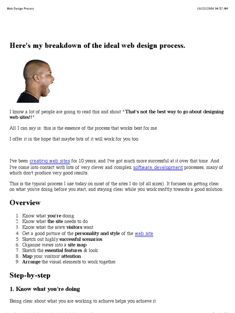 Web Design Process | PDF | Web Design | Websites