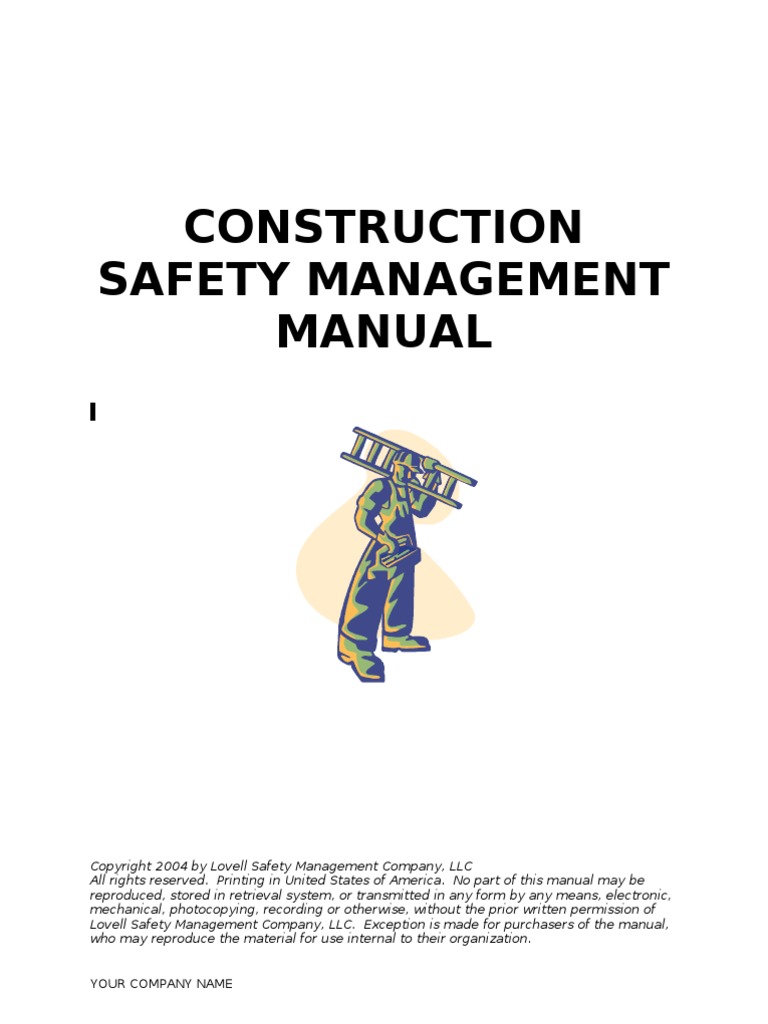 Construction Safety Policy General | PDF | Occupational Safety And ...
