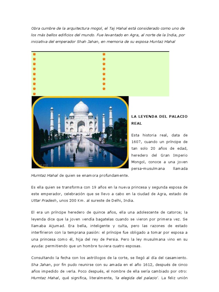 Taj Majhal, Partenon | PDF | Historia