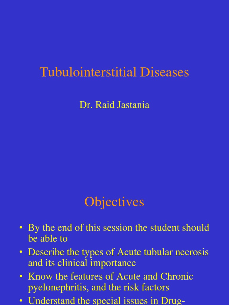 Tubulointerstitial Diseases | PDF | Kidney Disease | Urinary Tract ...
