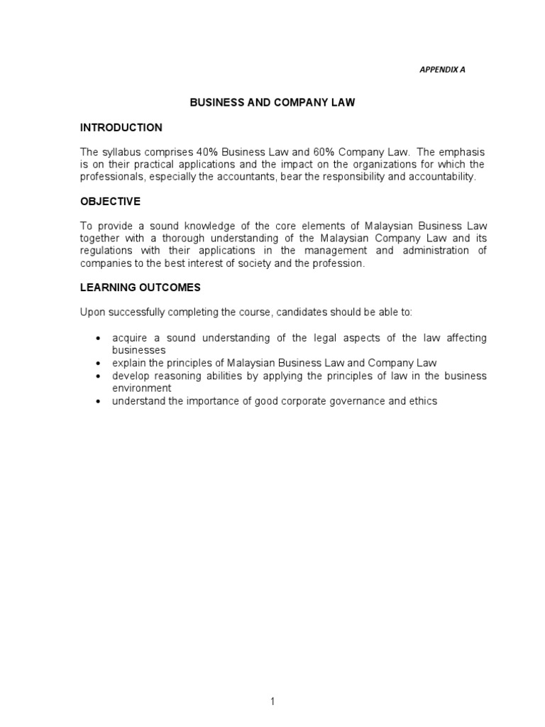 Business and Company Law | PDF | Corporate Law | Law Of Agency