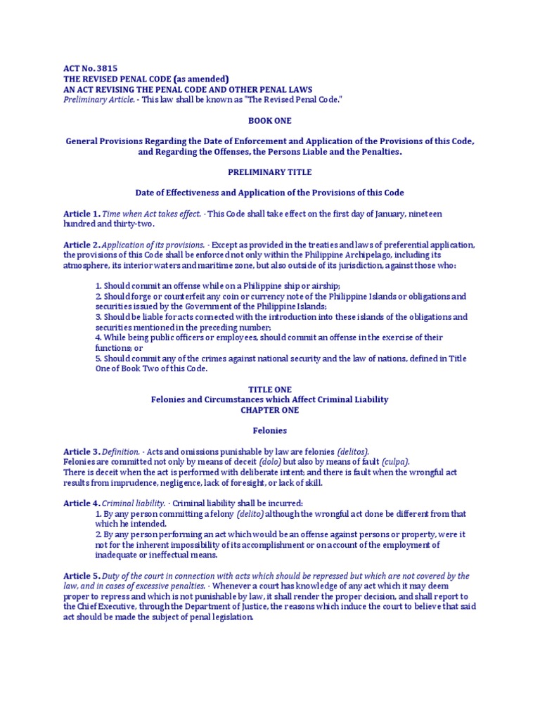 RPC ART 1 TO 16.docx | Crimes | Crime & Justice