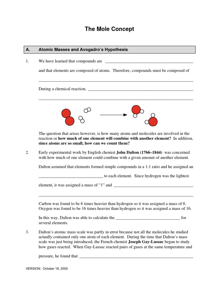 Unit 5 The Mole Concept (S) | PDF | Molar Concentration | Mole (Unit)