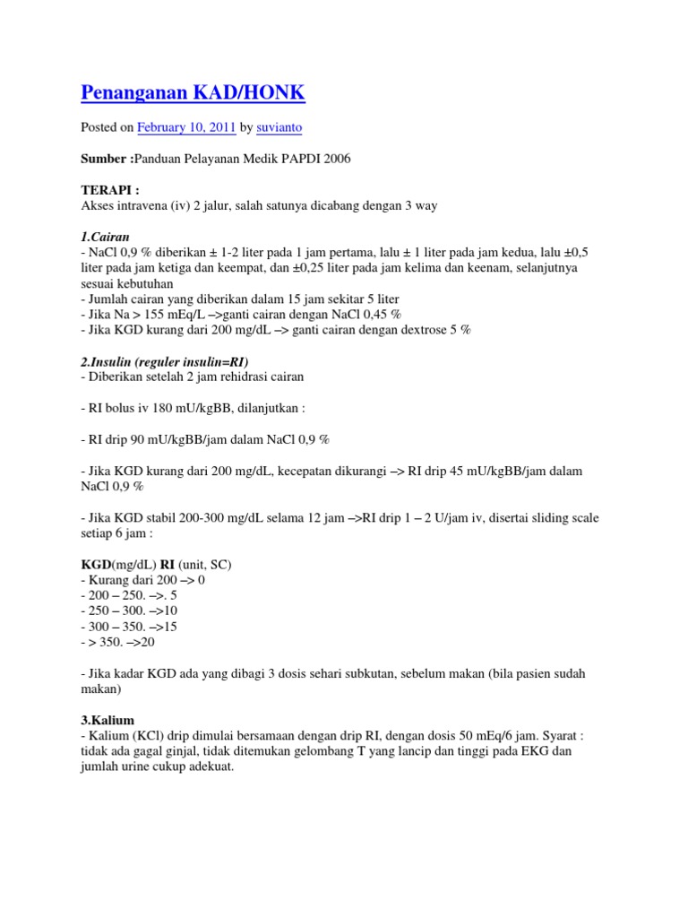 Protokol Penanganan KAD/HONK | PDF
