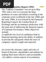 Cadbury Committee Corporate Governance 1992 | PDF | Board Of Directors ...