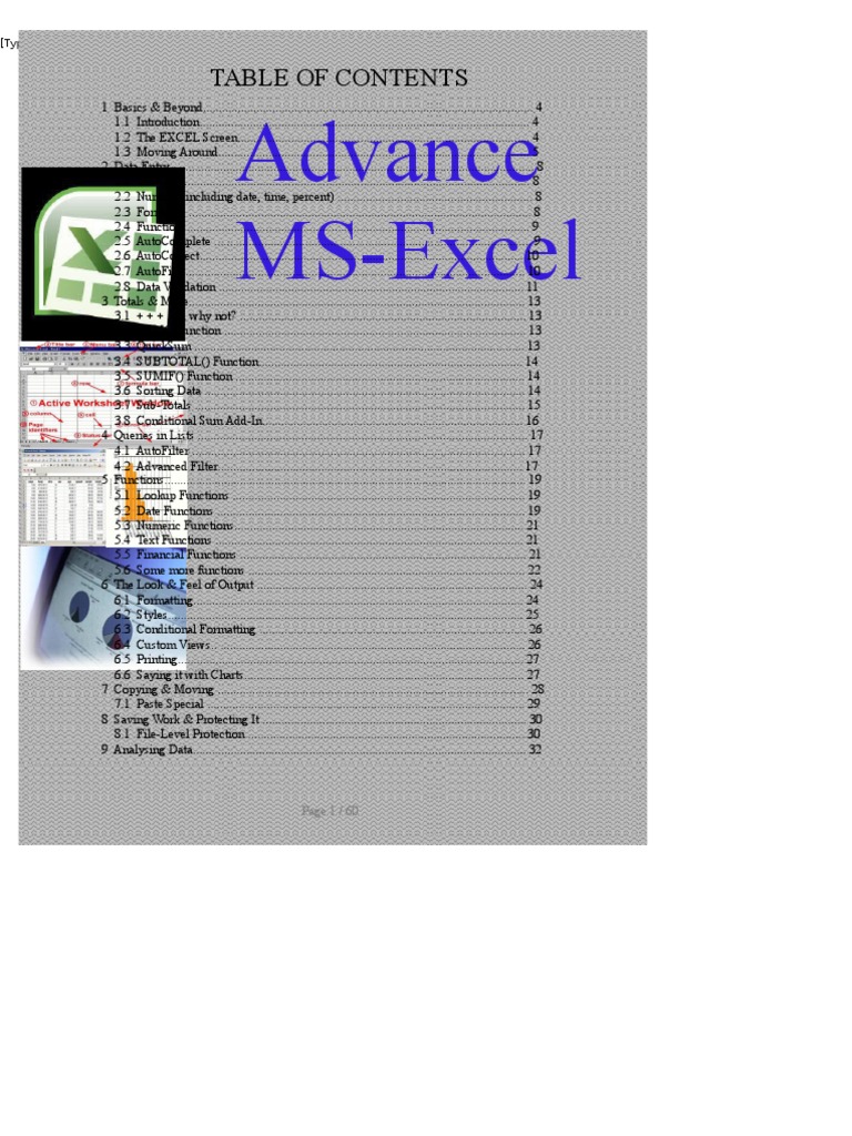 MS-Excel Workbook Material | PDF | Spreadsheet | Interest