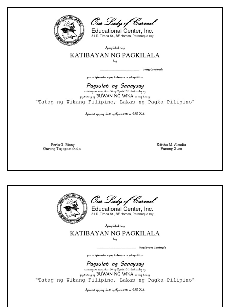 Katibayan Sanaysay at Pagguhit | PDF