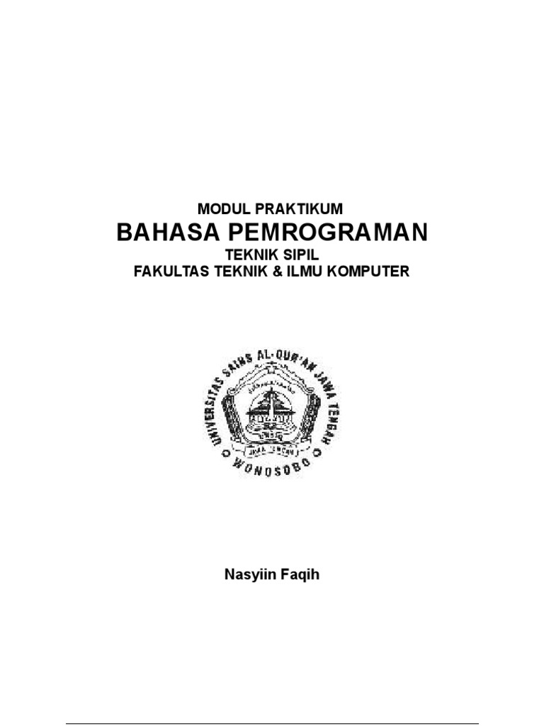 Praktikum Bahasa Pemrograman Visual Basic Untuk Teknik Sipil | PDF