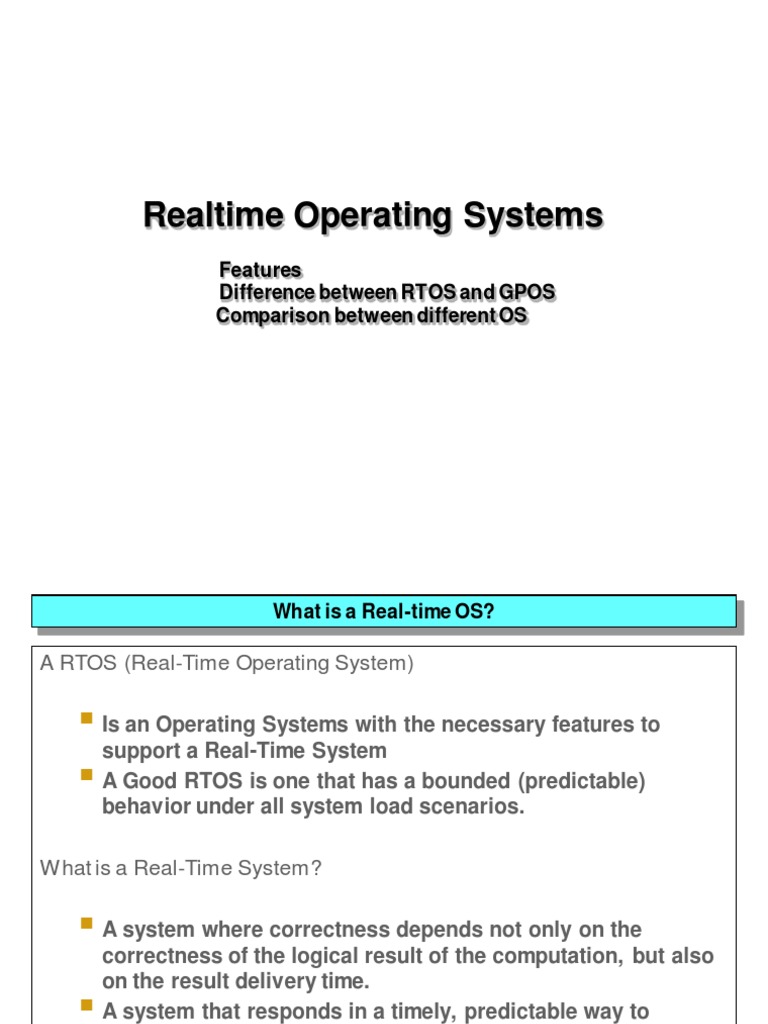 2 Rtos | PDF | Kernel (Operating System) | Scheduling (Computing)