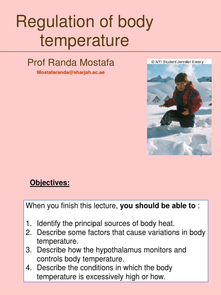 Body Temperature Regulation Physiology | PDF | Fever | Hyperthermia