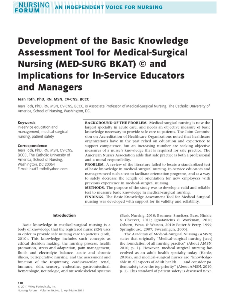 Med Surg Bkat | PDF | Joint Commission | Nursing