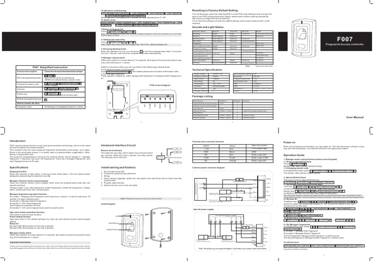 F007 User Manual | PDF | Electrical Connector | Relay