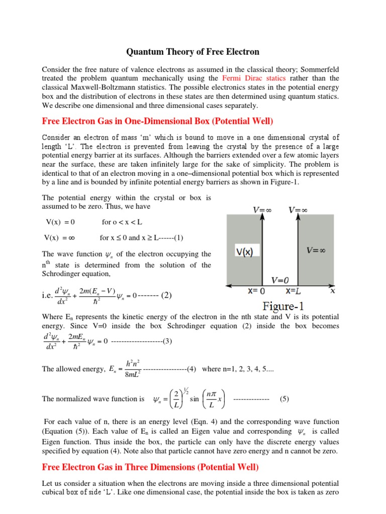 Quantum Theory of Free Electron | PDF | Electron | Physical Universe