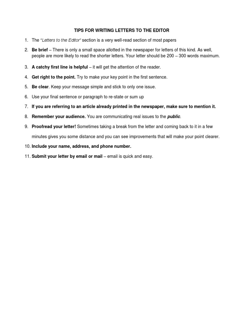 Writing Effective Letters to Editors | PDF