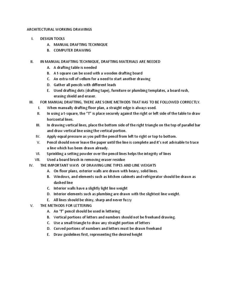 Manual Drafting Techniques Overview | PDF | Technical Drawing ...
