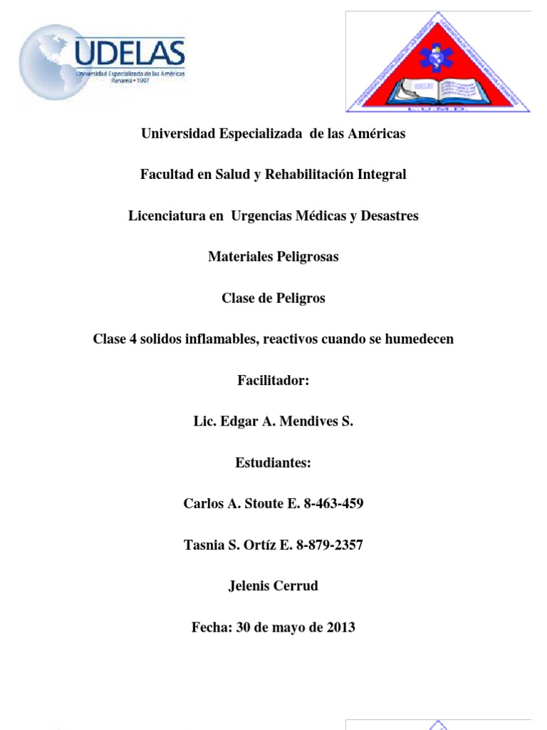Clasificación de Sólidos Inflamables | PDF | Material explosivo ...