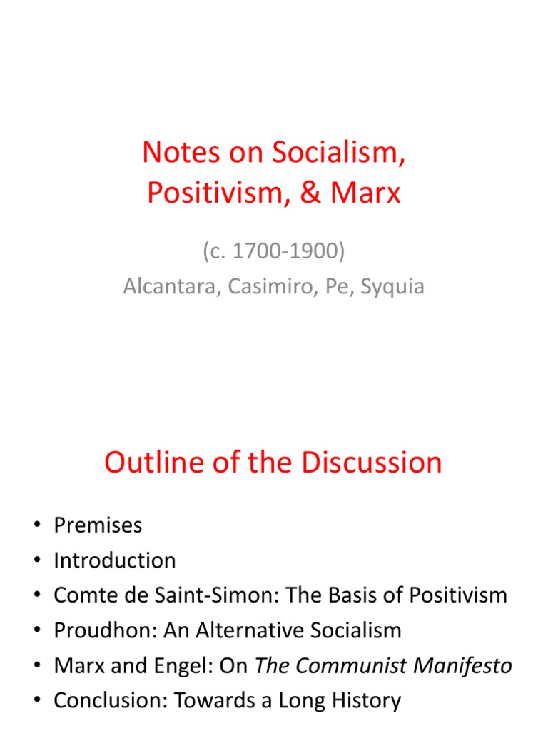Notes On Socialism Etc | PDF | Positivism | Marxism