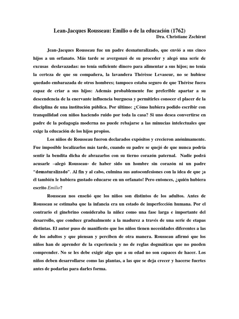 El Emilio de Rousseau | Descargar gratis PDF | Jean-Jacques Rousseau ...